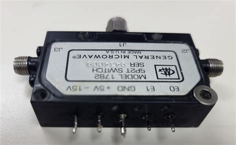 General Microwave Rf Pin Diode Switch Relay Model 1782 Coaxial