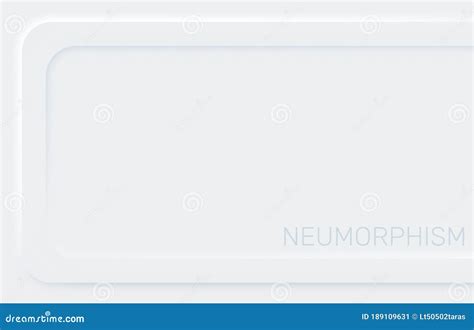 Neumorphism Abstract Vector Background White Monochrome 3d Shadow