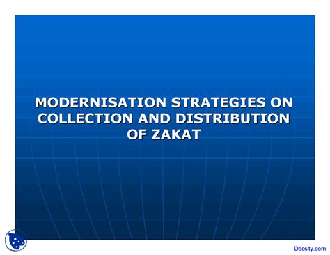 Collection And Distribution Of Zakat Zakat Management System Lecture Slides Docsity