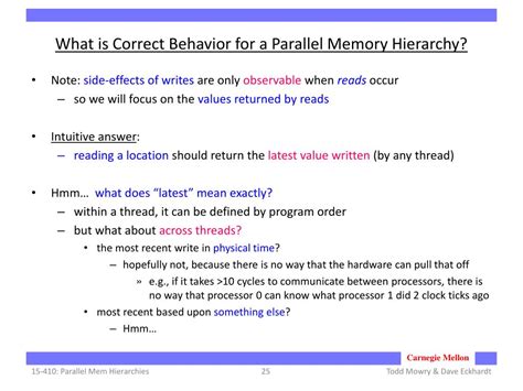 Ppt Parallelism And The Memory Hierarchy Todd C Mowry And Dave Eckhardt Powerpoint Presentation