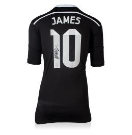 James Rodriguez Back Signed Real Madrid 2014 15 Third Shirt