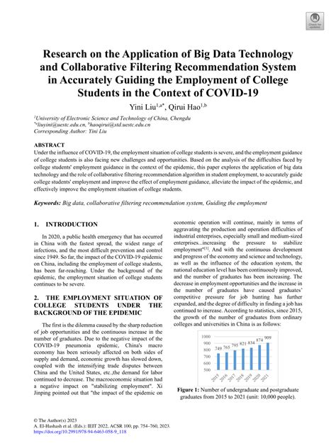 Pdf Research On The Application Of Big Data Technology And Collaborative Filtering