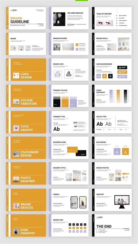 Brand Guidelines Presentation Layout Brand Guidelines Template