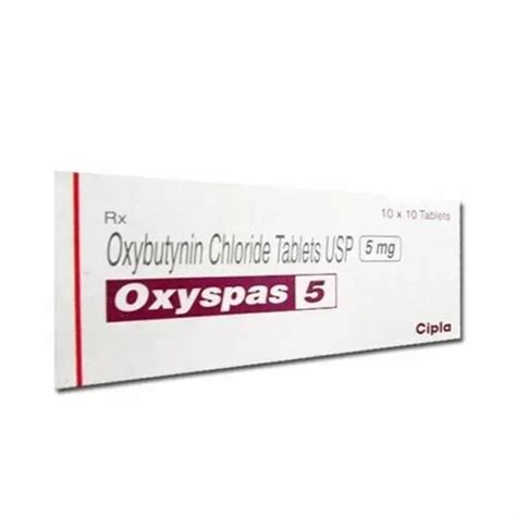Oxyspas 5mg Tablet At Rs 599 Box Oxybutynin Chloride Tablet In Nagpur