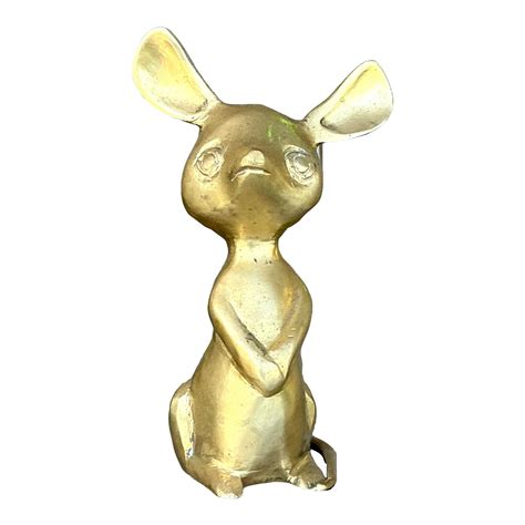 Vintage Boho Solid Brass Mouse Chairish