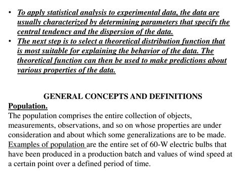 Ppt Chapter 6 Statistical Analysis Of Experimental Data Powerpoint