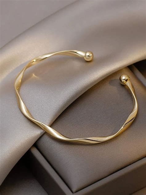 Twist Cuff Bangle Gioielli Minimalisti Style Gioielli Gioielli Di Stilisti