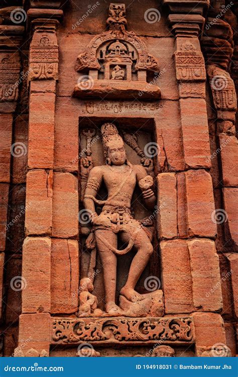 Sculptures Of Hindu Gods On Facade Of 7th Century Temple Carved Walls