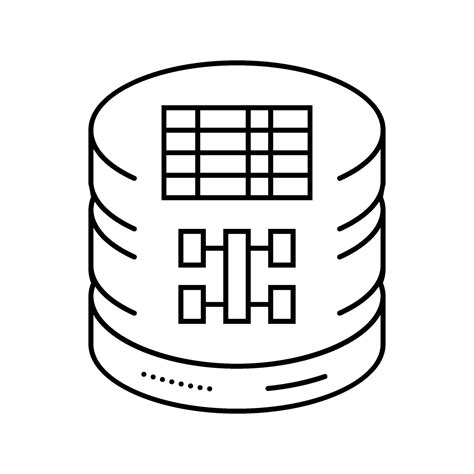 Sql Query Database Line Icon Vector Illustration 35271245 Vector Art At