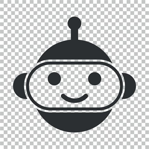 Cute Robot Chatbot Icon In Flat Style Bot Operator Vector Illustration On Isolated Background