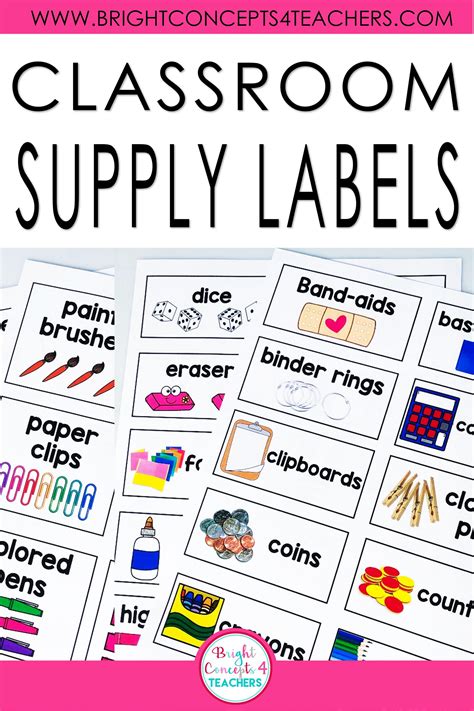 Classroom Supply Labels