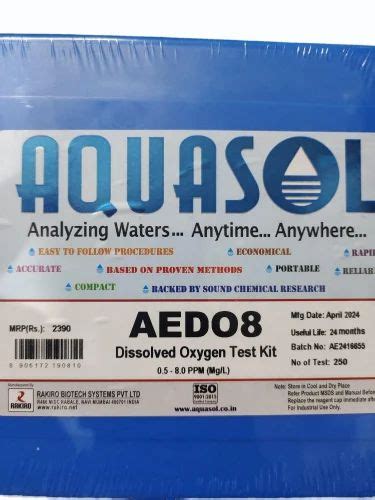 Aquasol Dissolved Oxygen Testing Kit Packaging Type Box At Rs 608 Piece In Vapi