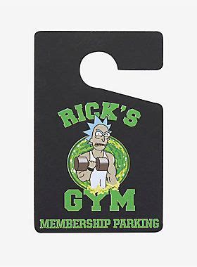 Rick And Morty Ricks Gym Parking Pass Air Freshener Boxlunch