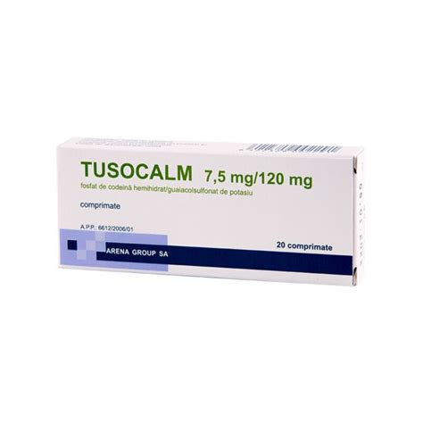Tusocalm 7 5mg 120mg 2blist X 10compr Catena Preturi Mici