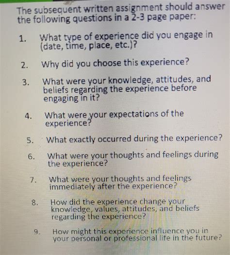 Write A Novel Sexual Experience To PagesThe Chegg