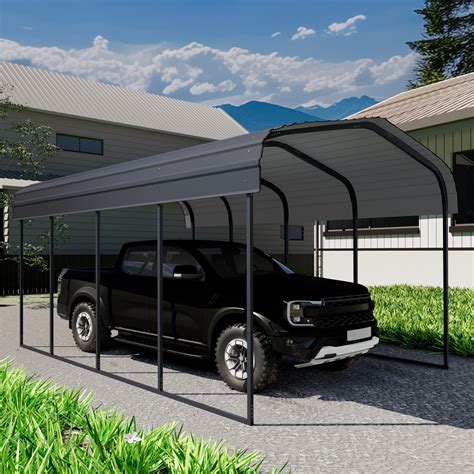 Chilihom Car Port Metal Carport 12 ×20 Ft Heavy Duty Carport Kit Metal Garage