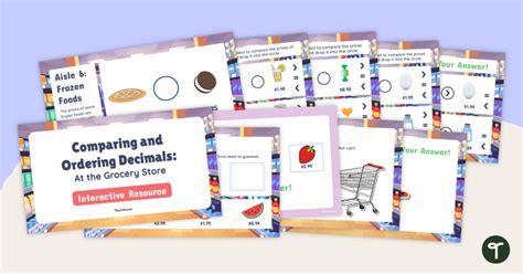 Comparing And Ordering Decimals Interactive Activity Teach Starter