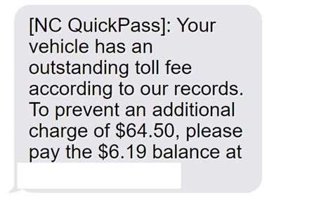 Alert Dont Fall For The Nc Quick Pass Toll Scam Texts