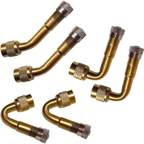 Extensor De Válvula De Neumático 6 Piezas Con Conector Adaptador Extensión De 45° 90° Y 135