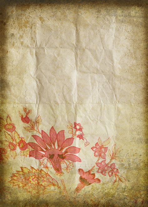 Old Paper Flower Background