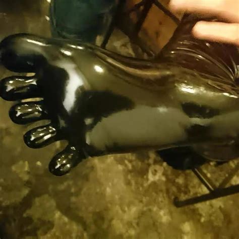 Black Latex Wet Look Socks Feet Fantasy Ddlg Playground