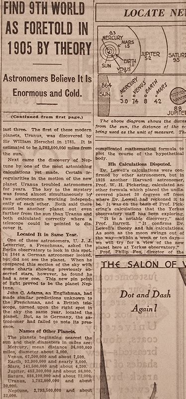 The Discovery Of Pluto The Mitchell Archives Original Historic