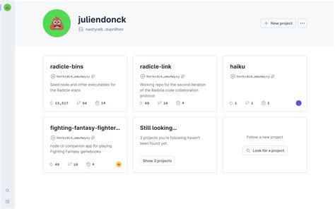 Show Following And Your Projects On The Same Page · Issue 1887
