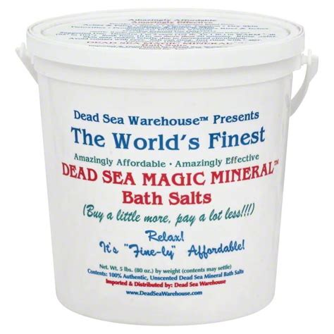 Dead Sea Warehouse Amazing Minerals Dead Sea Bath Salts 100 Full Mineral Therapy 5 Lb Harvest