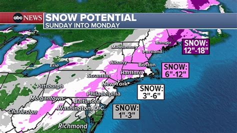 Major Winter Storm Brewing In The Northeast Abc News