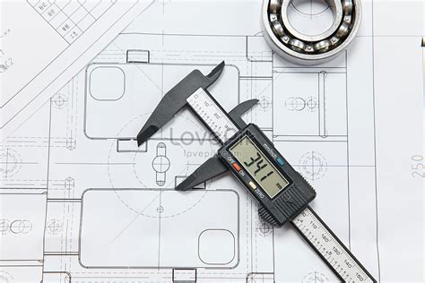 Close Up Of Engineering Drawing Measurement Tools Picture And Hd Photos