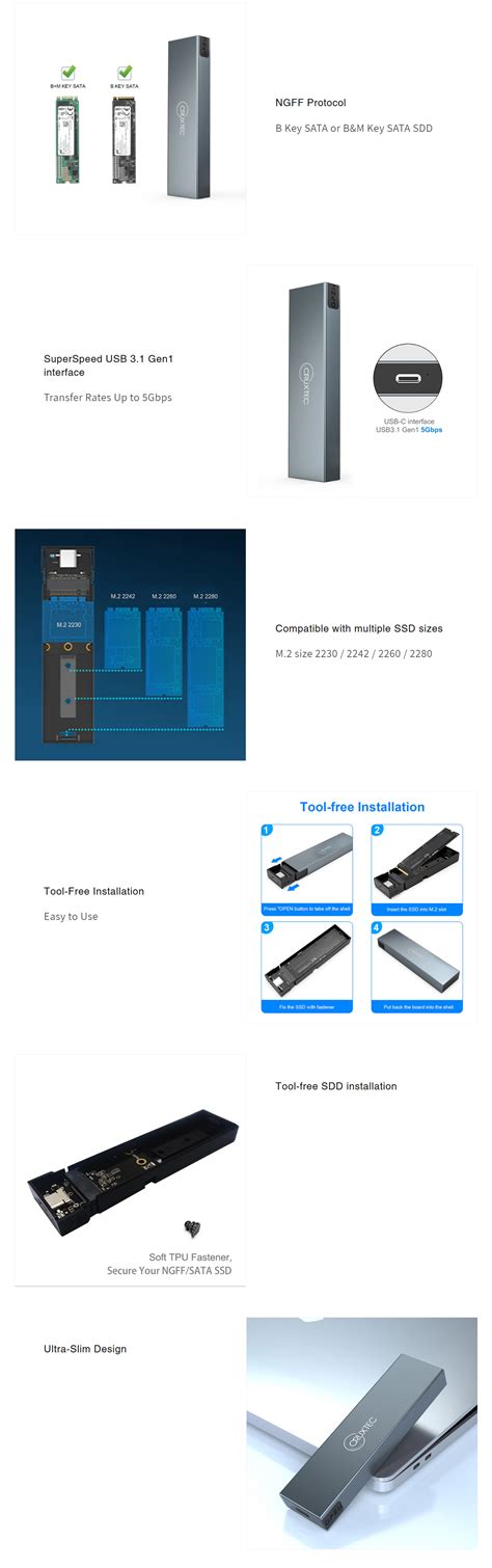 cruxtec m 2 ssd to usb c enclosure m2sc3 sg au