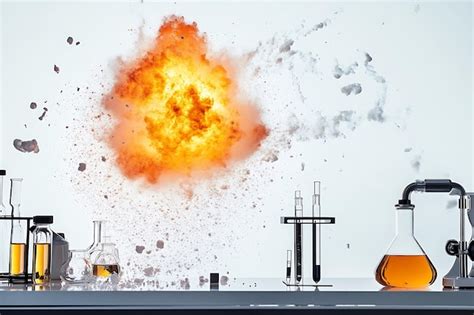 Chemical Explosion In A Laboratory Setting Premium Ai Generated Image
