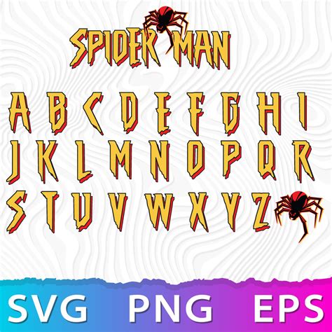 Spiderman Font Svg Inspire Uplift