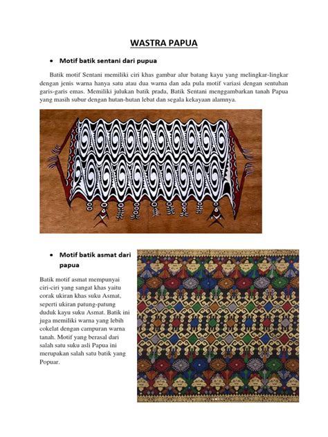 Motif Batik Sentani Dari Pupua Pdf