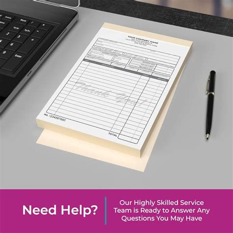 Duplicate Order Forms Custom 55 X 85 Carbonless Ncr Books 2 Part