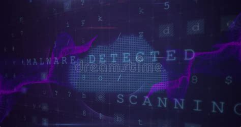 Image Of Security Cyber Attack Warning Digital Cloud And Data