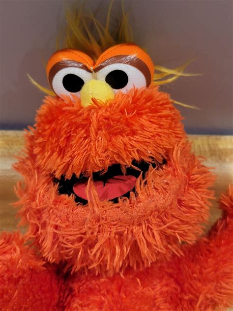 Sesame Street Murray Monster Plush Hasbro Red Yellow Stuffed Toy Htf