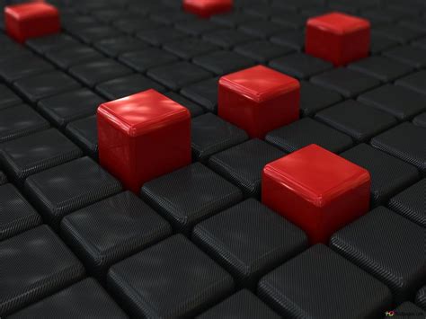 Abstract Black And Red Cubes 4k Wallpaper Download