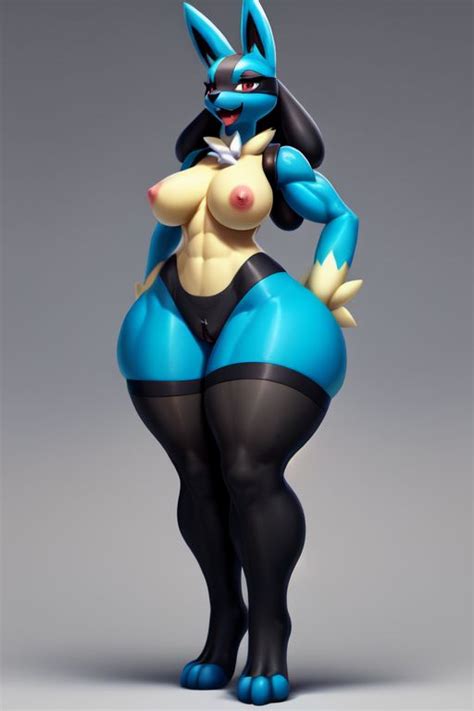 Rule 34 1girls Ai Generated Female Lucario Pokemon Pokemon Species Tagme Thick Thighs Thighs