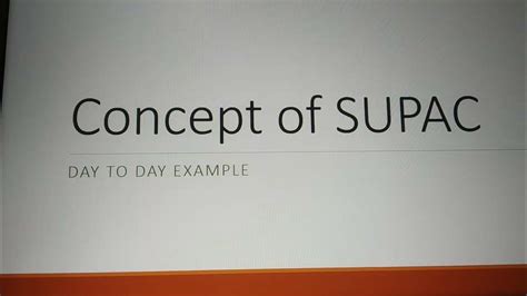 Day To Day Example To Understand Concept Of Supac Usfda