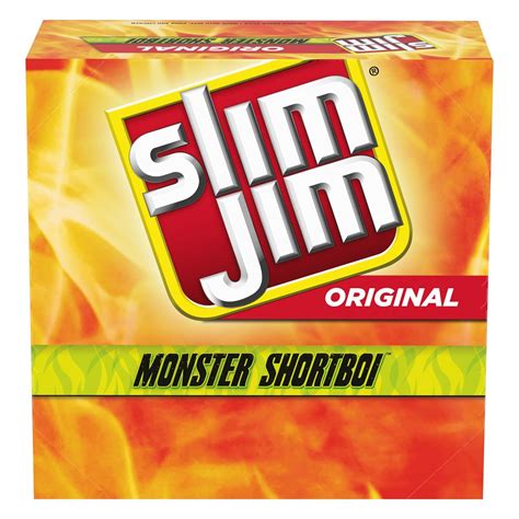 Slim Jim Monster Shortboi Smoked Meat Sticks Original