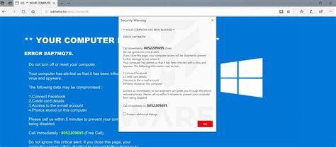 Remove Your Computer Has Been Blocked Fake Alerts