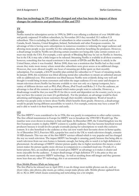 Assignment 4 Tv Docx