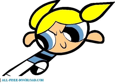Bubbles 003 Powerpuff Girls Vectors Graphic Art Designs In Editable Ai