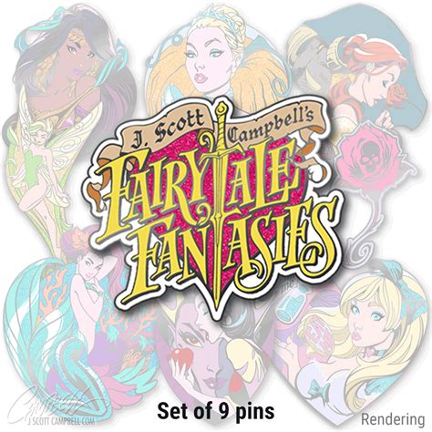 Ftf 2023 First Edition Pins Full Set 9 J Scott Campbell J Scott Campbell Store