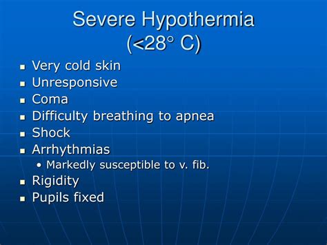 Ppt Hypothermia Powerpoint Presentation Free Download Id308267
