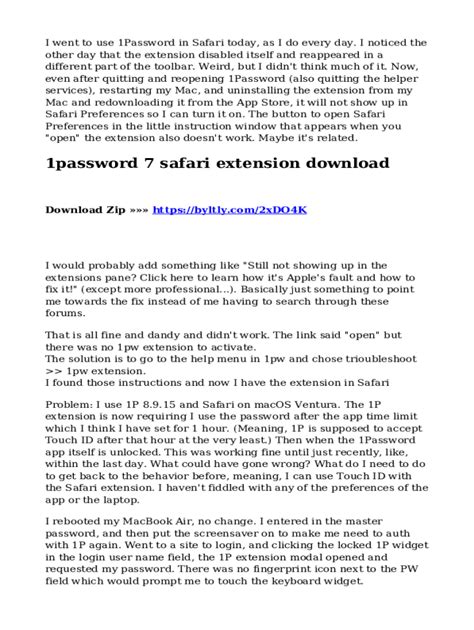 Fillable Online If You See The 1password Browser Extension Needed To
