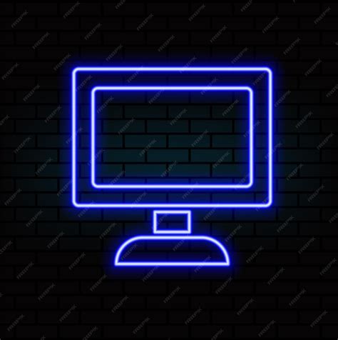 Premium Vector Pc Monitor Neon Icon Simple Thin Line Outline Vector Of Computer Parts Icons
