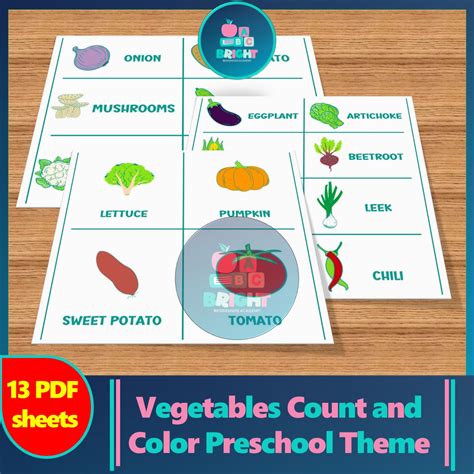 Vegetables Count And Color Preschool Theme Made By Teachers