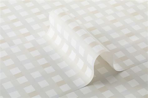 Light Neutral Gingham Wallpaper Hovia